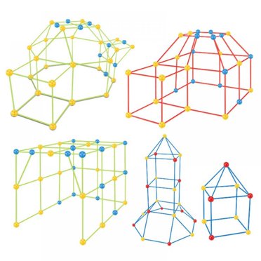 Crazy Forts! 69 Piece Buildable Indoor/Outdoor Play Fort Playset ...