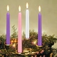 30 Pcs Christmas Advent Candles Taper 10in Advent Wreath Candles Purple ...