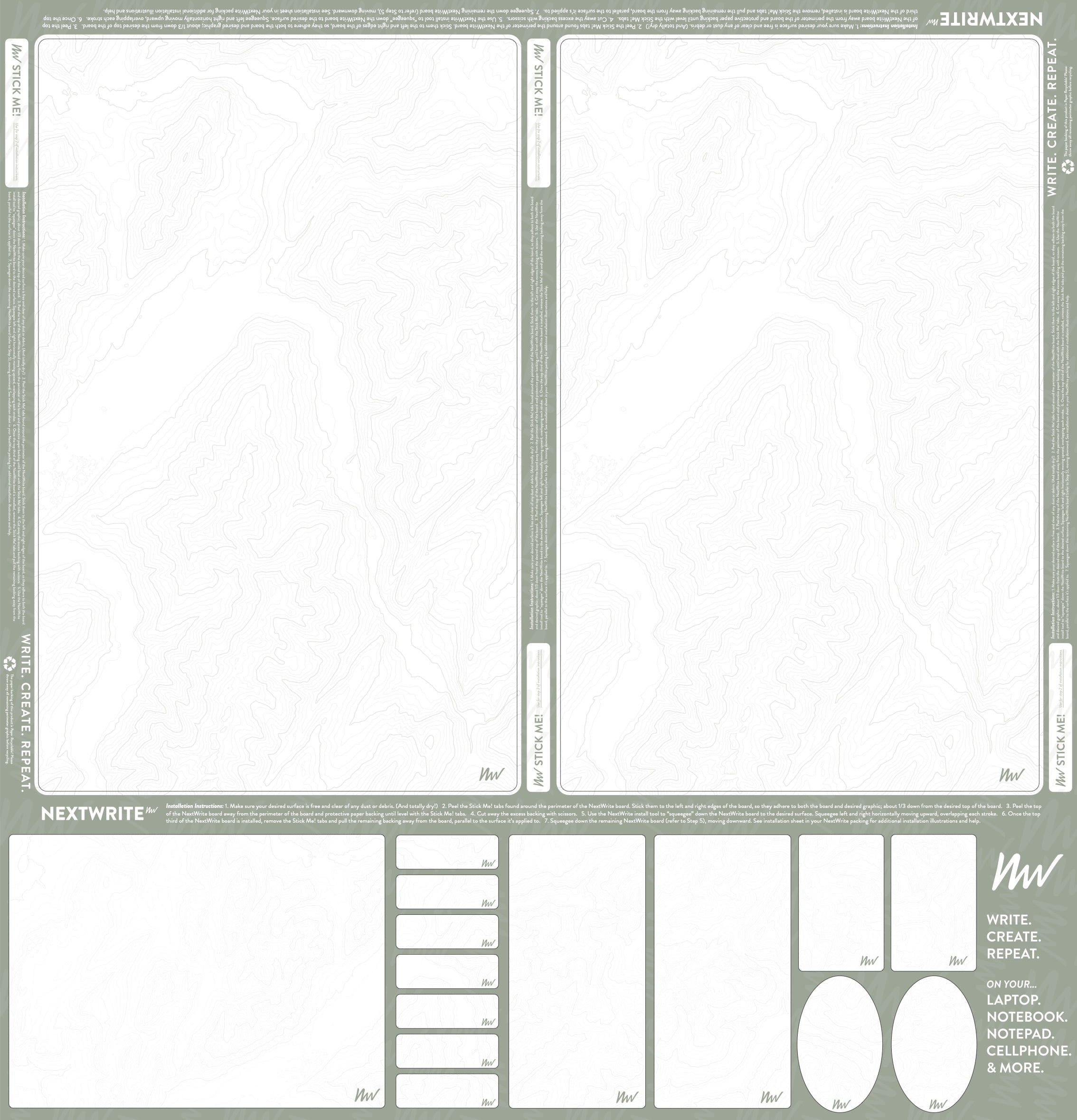 NextWrite Dry Erase Adhesive Surface - Topo Pattern - Walmart.com