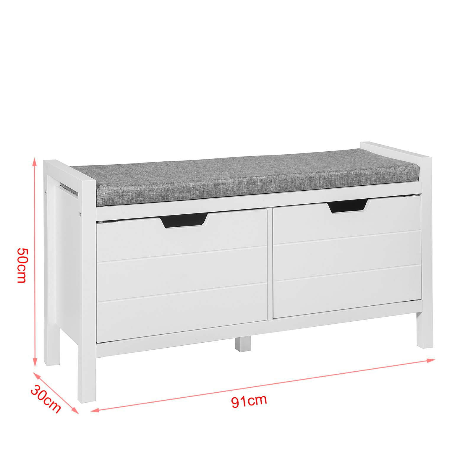 Buy Haotian FSR63-W, Shoe Bench Shoe Rack Shoe Cabinet Hallway Storage ...