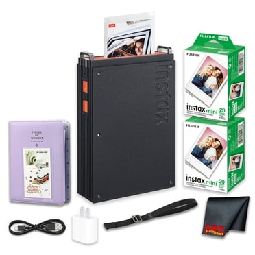 Portable Fujifilm INSTAX Link Wide Bluetooth Smartphone Printer Bundle ...