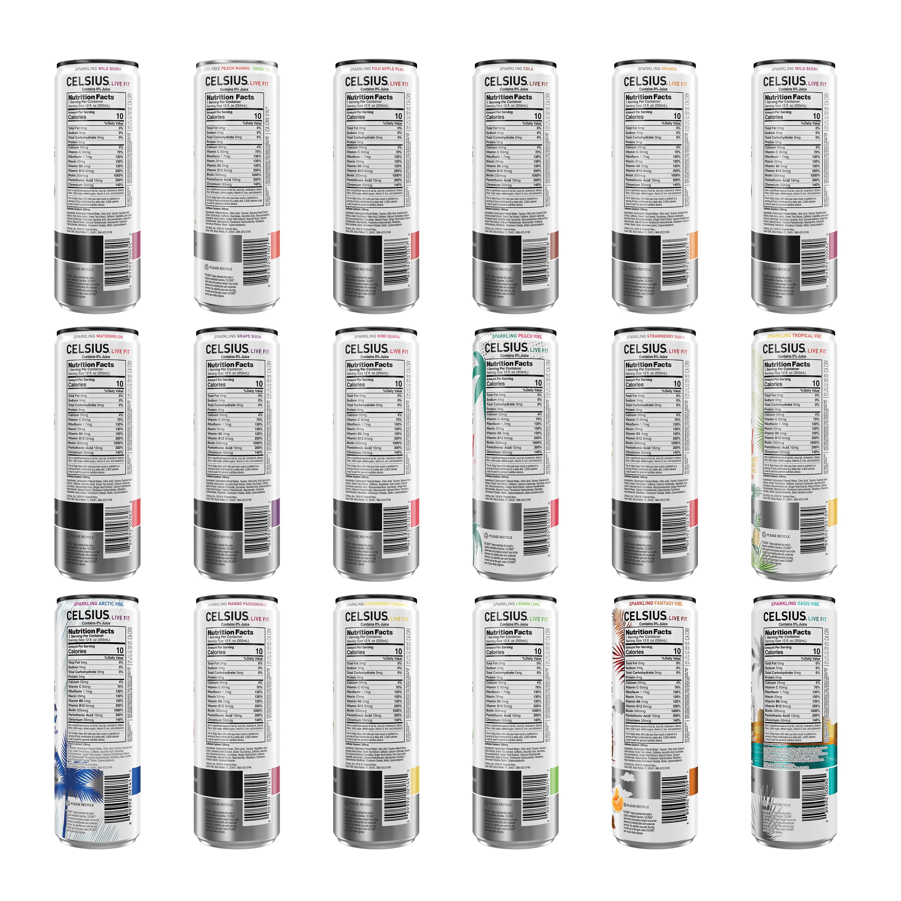 CELSIUS Assorted Flavors Official Variety Pack Functional Essential ...