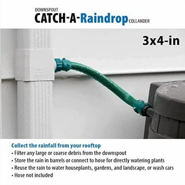 Guttergate White Plastic Rectangular Downspout Adapter, 3 x 3 x 4 in ...