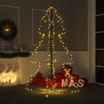 vidaXL Christmas Cone Tree Artificial Xmas Tree with LEDs Christmas ...
