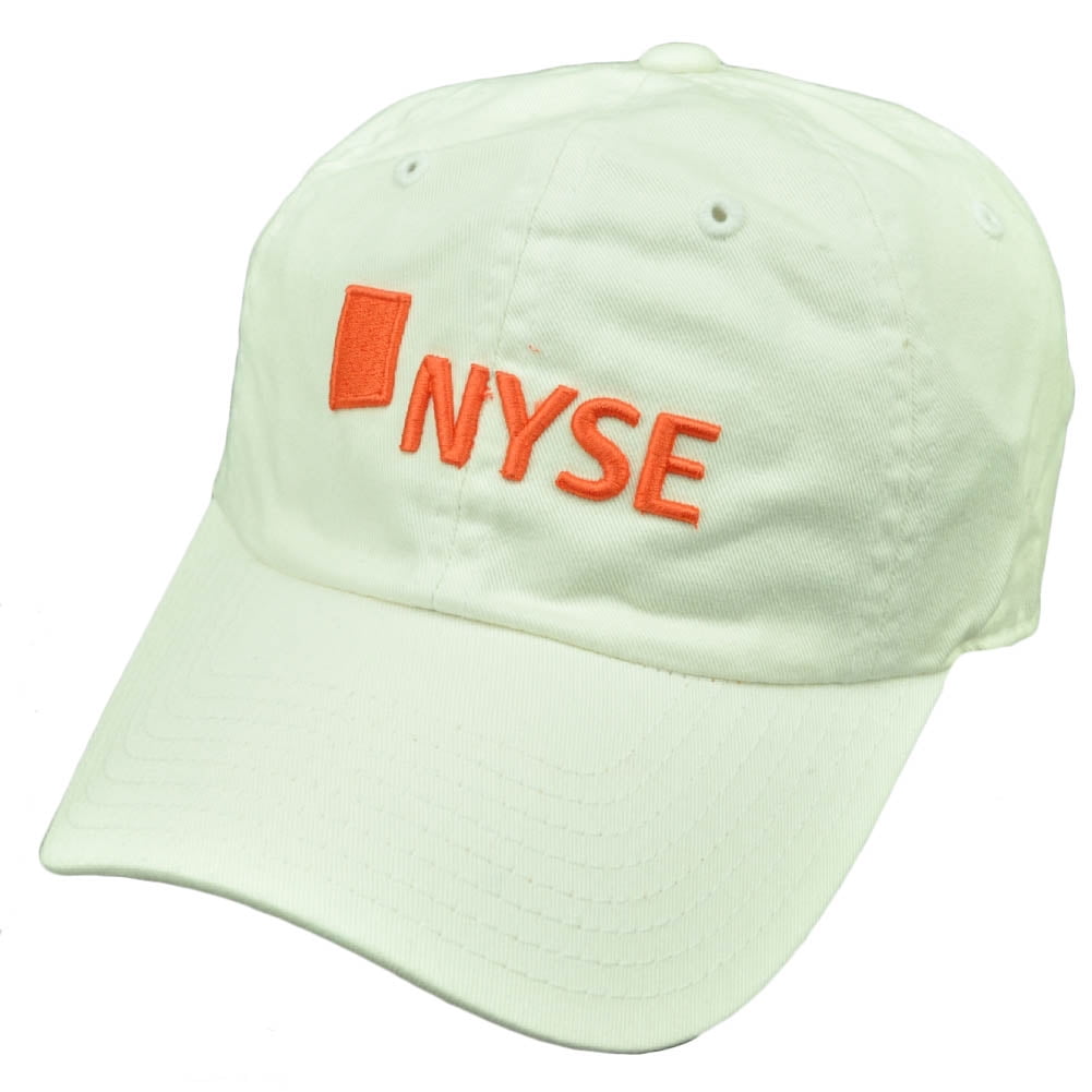 NYSE New York Stock Exchange White Relaxed Hat Cap Curved Bill Hat Cap ...