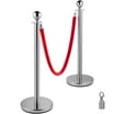 VIP Crowd Control, 6 Gold Crown Rope Stanchions + 4 Black Velour Ropes ...