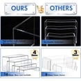Acrylic Risers, 8 Pcs 2 Set(7”L~8”L~9”L) Display Risers, Black Arylic ...
