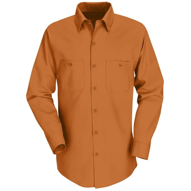Red Kap - Red Kap® Men's Long Sleeve Industrial Work Shirt - Walmart ...