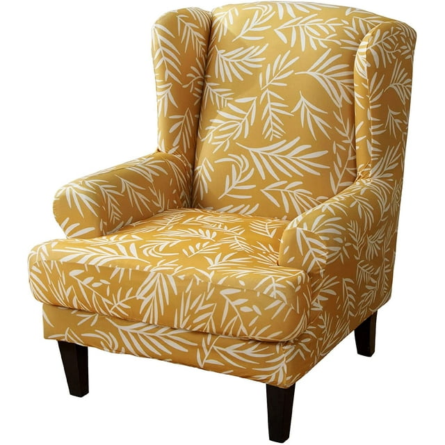 SHANNA Wingback Chair Slipcovers 2-Piece Stretch Fabric Wing Chair ...