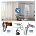 Urbanest Scroll Designer Single Curtain Rod – Decorative Metal Finials ...