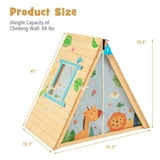 Costway Indoor Toddler's Wooden Play Activity Set, Climbing Triangle ...