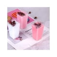 Plastic Dessert Cups 2oz Square Clear Mousse Cups with Spoons, Mini ...