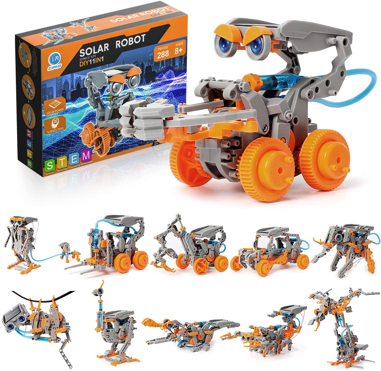 CIRO 11-in-1 Solar Robot and Animals Toys STEM Science Building Kits ...