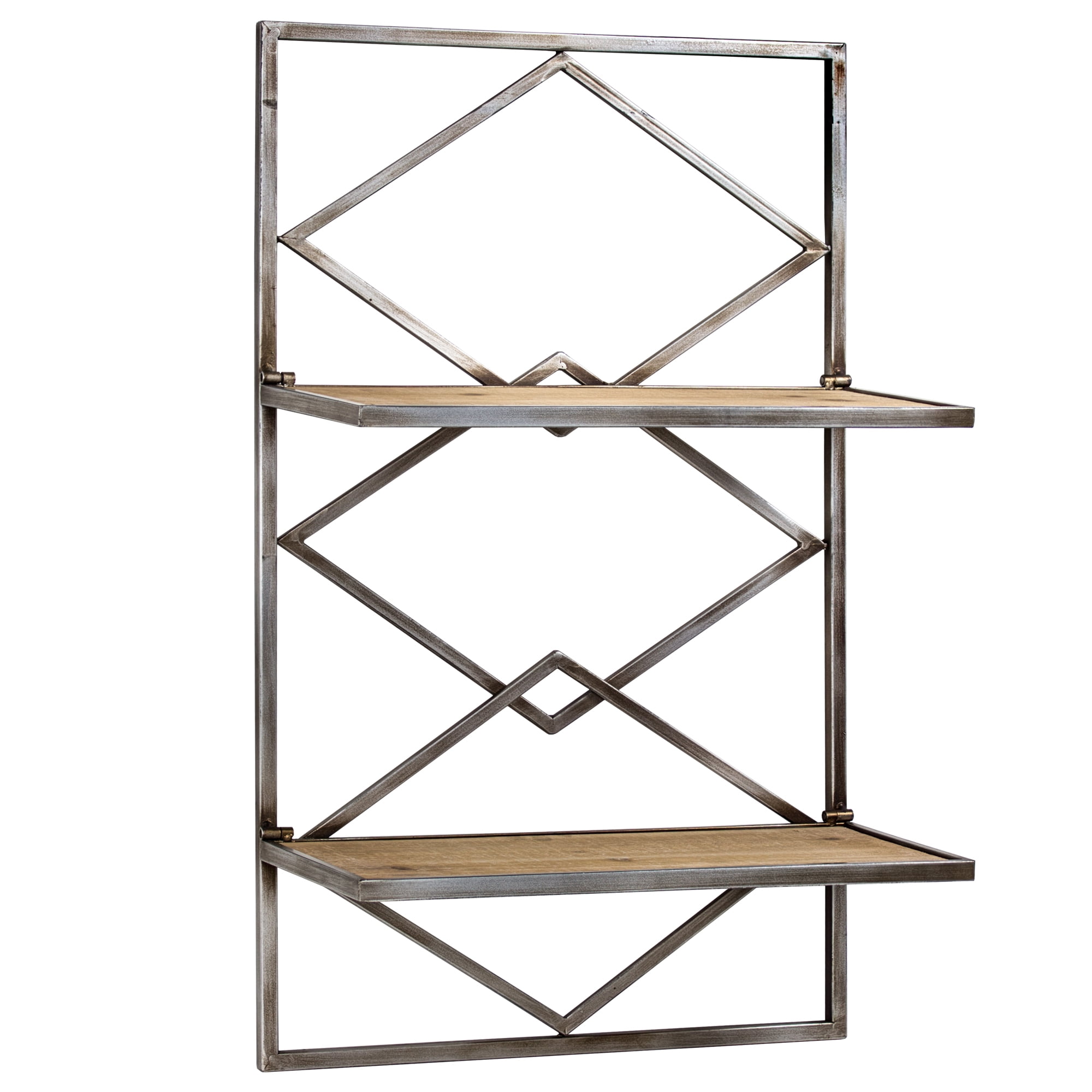 Wood and Metal Hanging Shelf Rack - Walmart.com