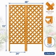 ScienGarden 2-Pack Wooden Garden Trellis Panels, 72"H Fir Wood Trellis ...