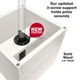 RTA Planter Box With Pole Holder (White) - 14"x14" Undersized (Large ...