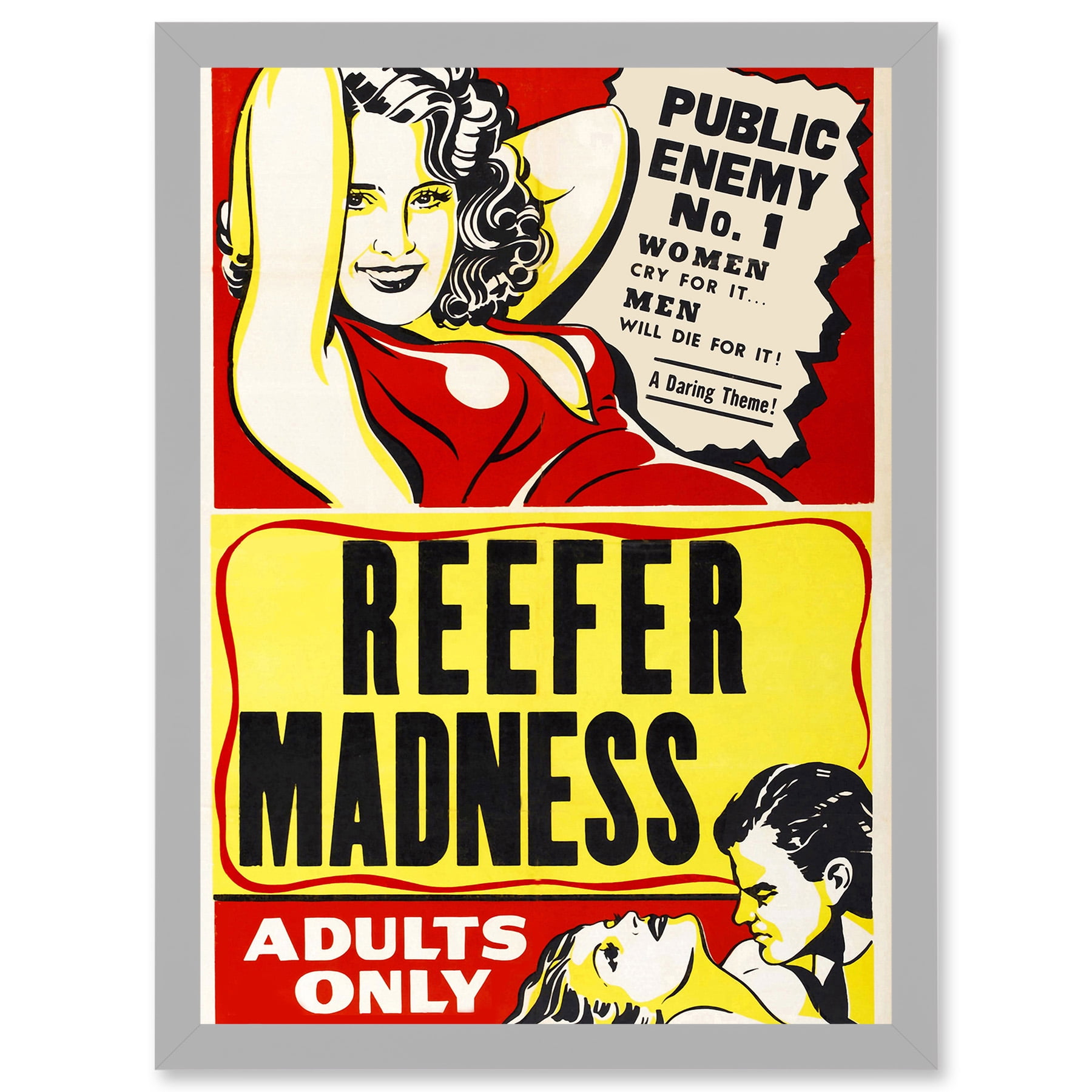 Movie Reefer Madness Drama Cannabis Marijuana Weed Prohibition Artwork Framed Wall Art Print A4 ...