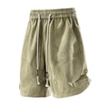 BiZtdJrK Army Green Men Big and Tall Summer Shorts Drawstring Elastic ...
