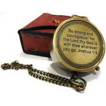NauticalMart Be Strong Courageous Engraved Compass Directional Magnetic ...