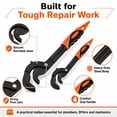 Universal Pipe Wrench Set – Self Adjusting 10″ & 15″ Plumbing Wrenches ...