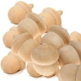 BESTYASH 10Pcs Wood Ornaments For Crafts Light Brown Round Wood Pegs ...