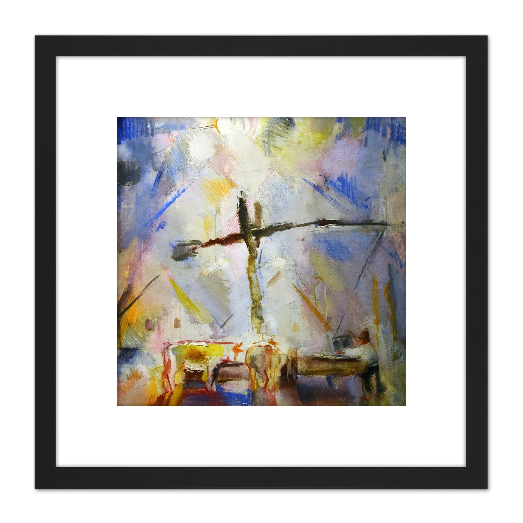 Aba Novak Gemeskut Animals Farmer Painting 8X8 Inch Square Wooden ...