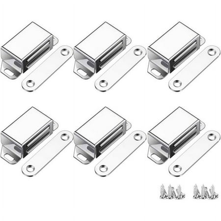 Hongchun Magnetic Cabinet Door Locks, 6 Pieces 304 Stainless Steel ...