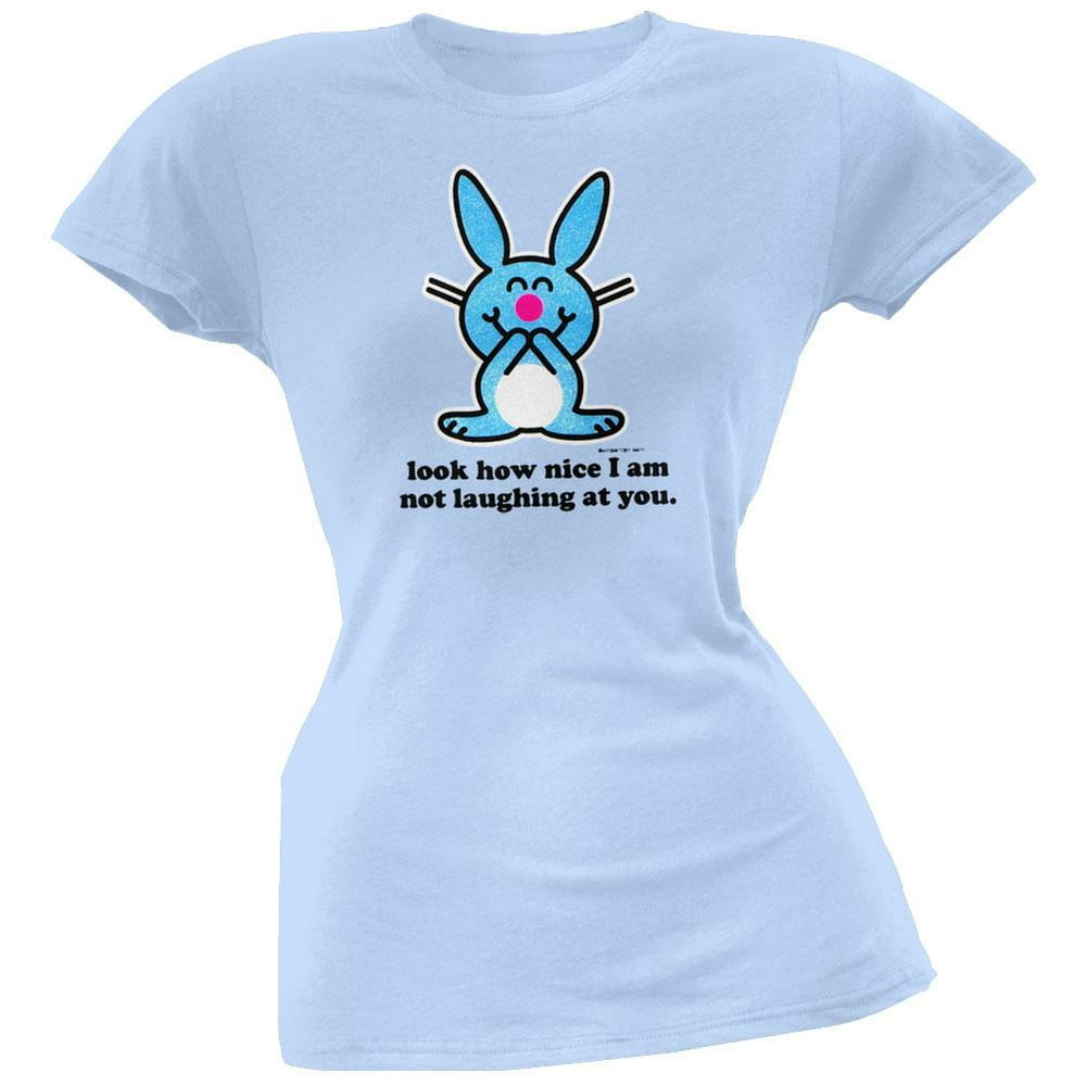 It's Happy Bunny - Happy Bunny - Not Laughing Ladies T-Shirt - X-Large ...