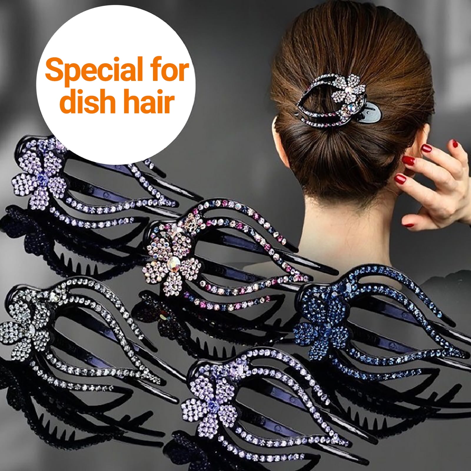 GROFRY Women Dovetail Hairpin Flower Design Easy to Use Delicate ...
