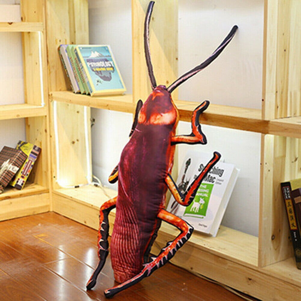 Creative Simulation 3D Cockroach Pillow Funny Tricky Spoof Insect Plush ...