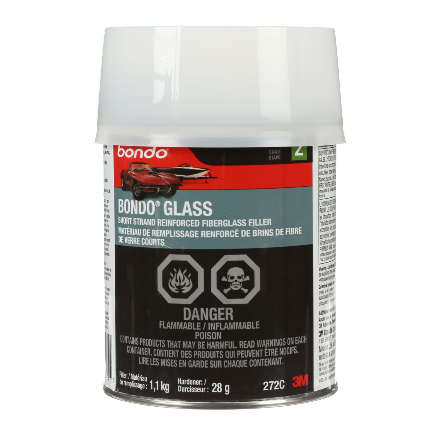 Bondo® Bondo-Glass® Reinforced Filler, 272C, 1 qt (0.95 l) - Walmart.ca