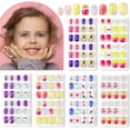 Aliver Kids Press-On Nails, 144 Count, Toddler Fingernails, Child Safe ...
