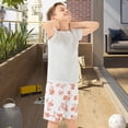 BZSMCE Adjustable Drawstring Casual Shorts With Small Flower Blossom ...