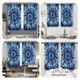 Blue and White Tie Dye Pattern Blackout Curtains,Triple Weaved Fabric ...