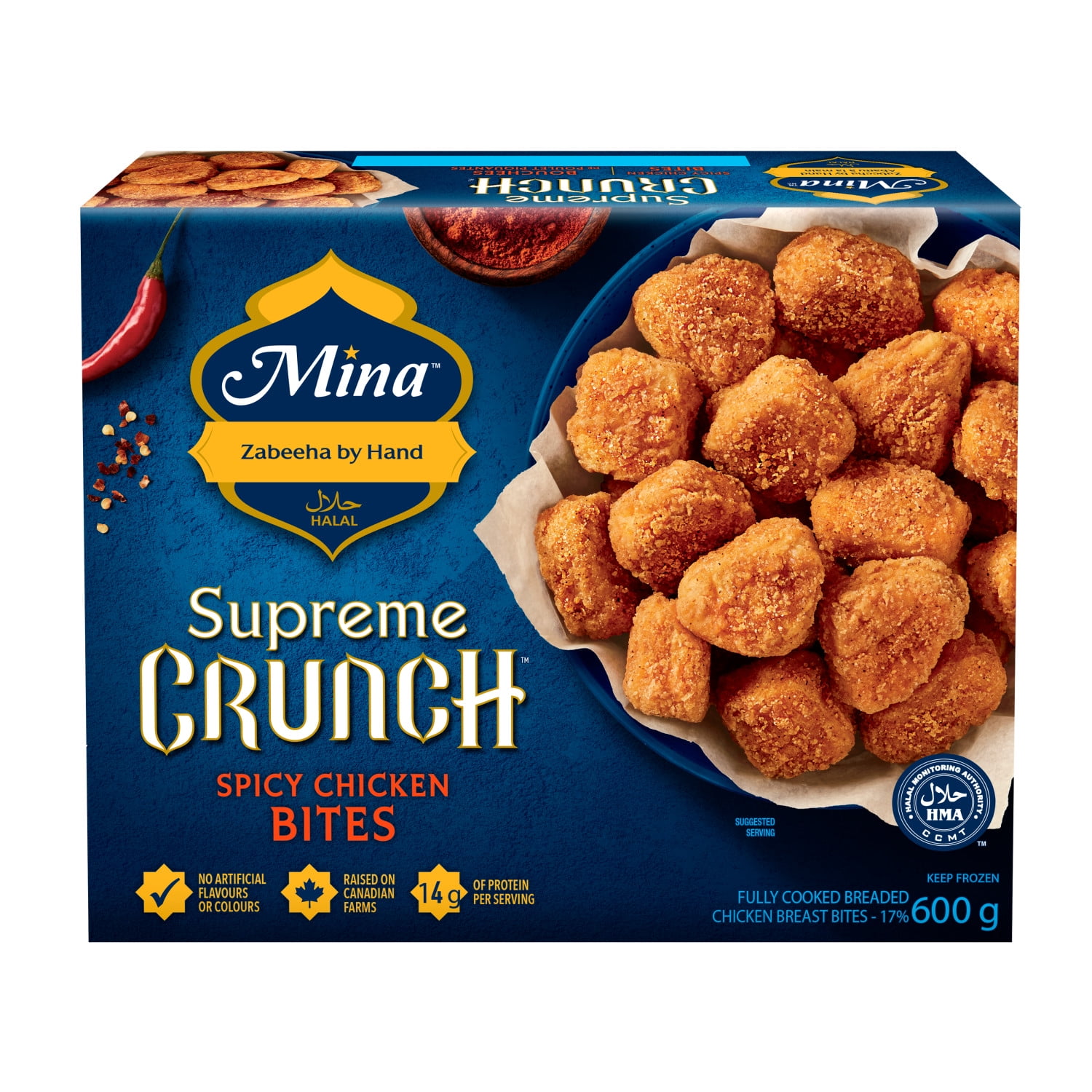 Click here for Mina Supreme Crunch Spicy Chicken Bites 600 G prices
