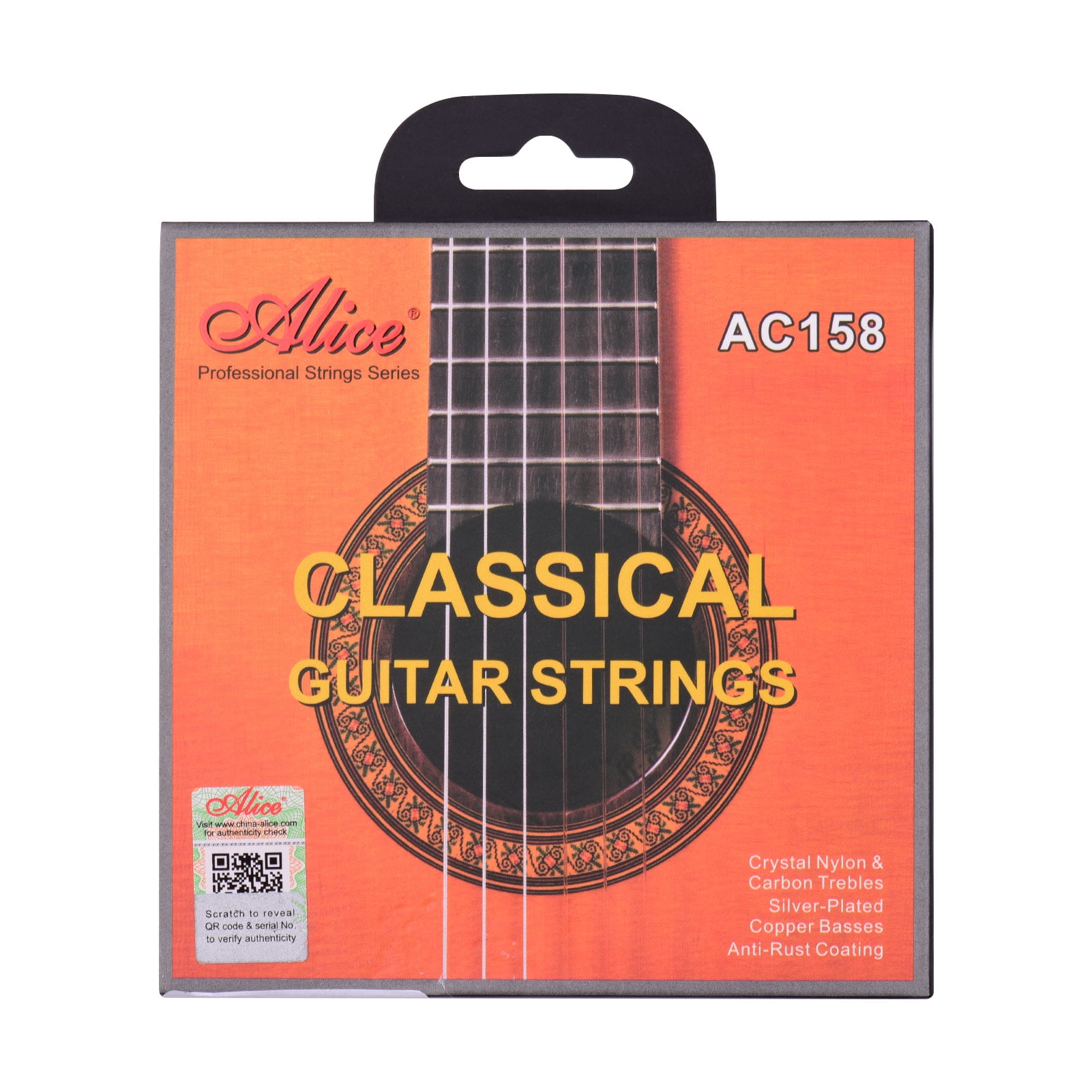 Cuerdas de Guitarra Clásica Alice AC158-H - Nylon Cristal y Carbono, Alta Tensión, Ideal para ...