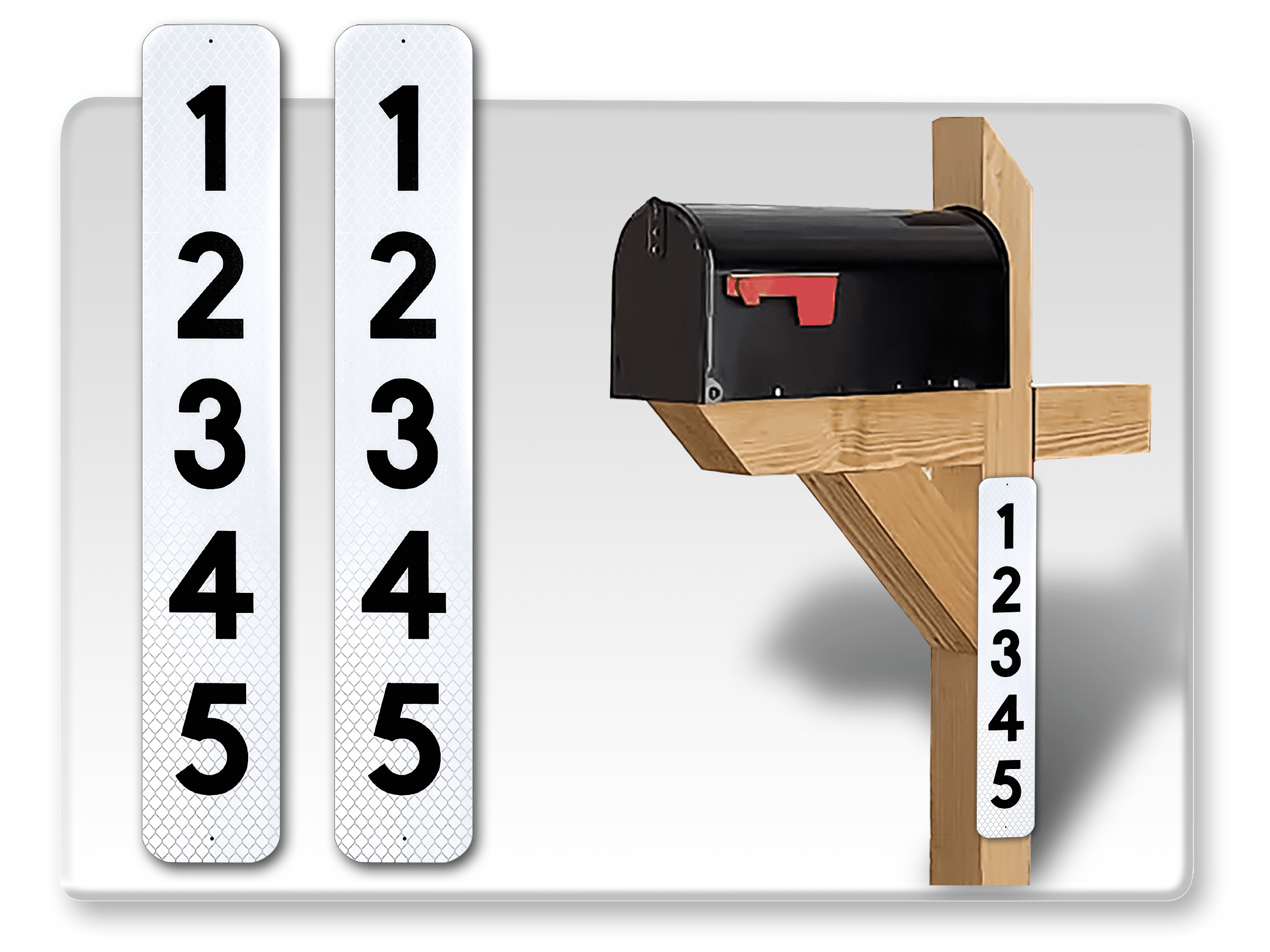 2 Pack Double Sided Address Numbers for House Signs, Customized ...
