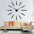 3D Wall Clock Luminous Frameless Wall Clocks Wall Stickers Silent Clock ...