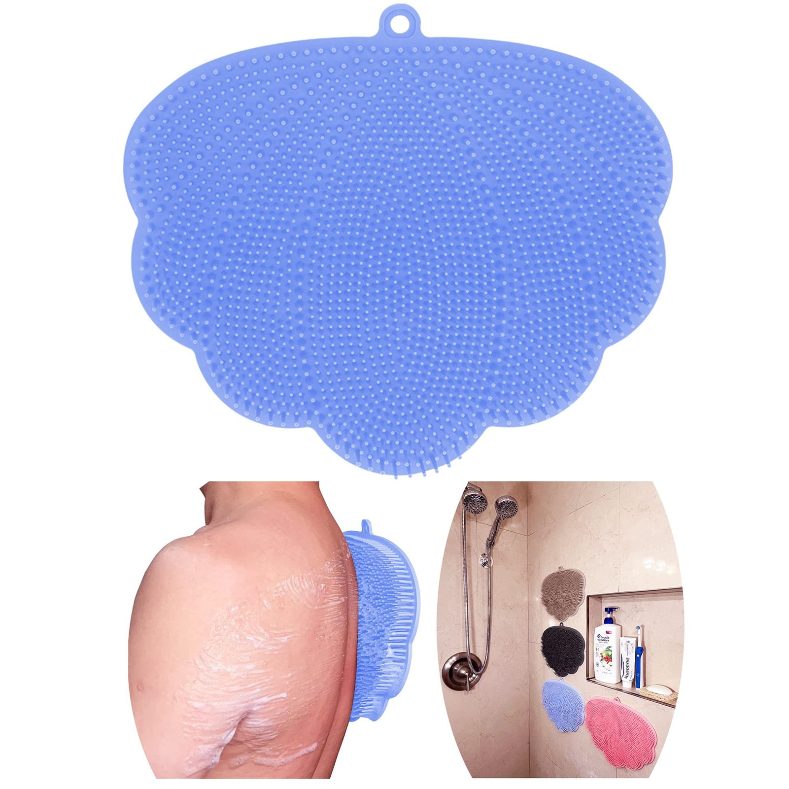 Washranp Hands-Free Back Scrubber with Suction Cups,Easy to Clean Wall ...