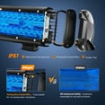 Nilight 12Inch LED Light Bar Blue Triple Row 240W Spot & Flood Combo 30000LM Driving Boat Led ...