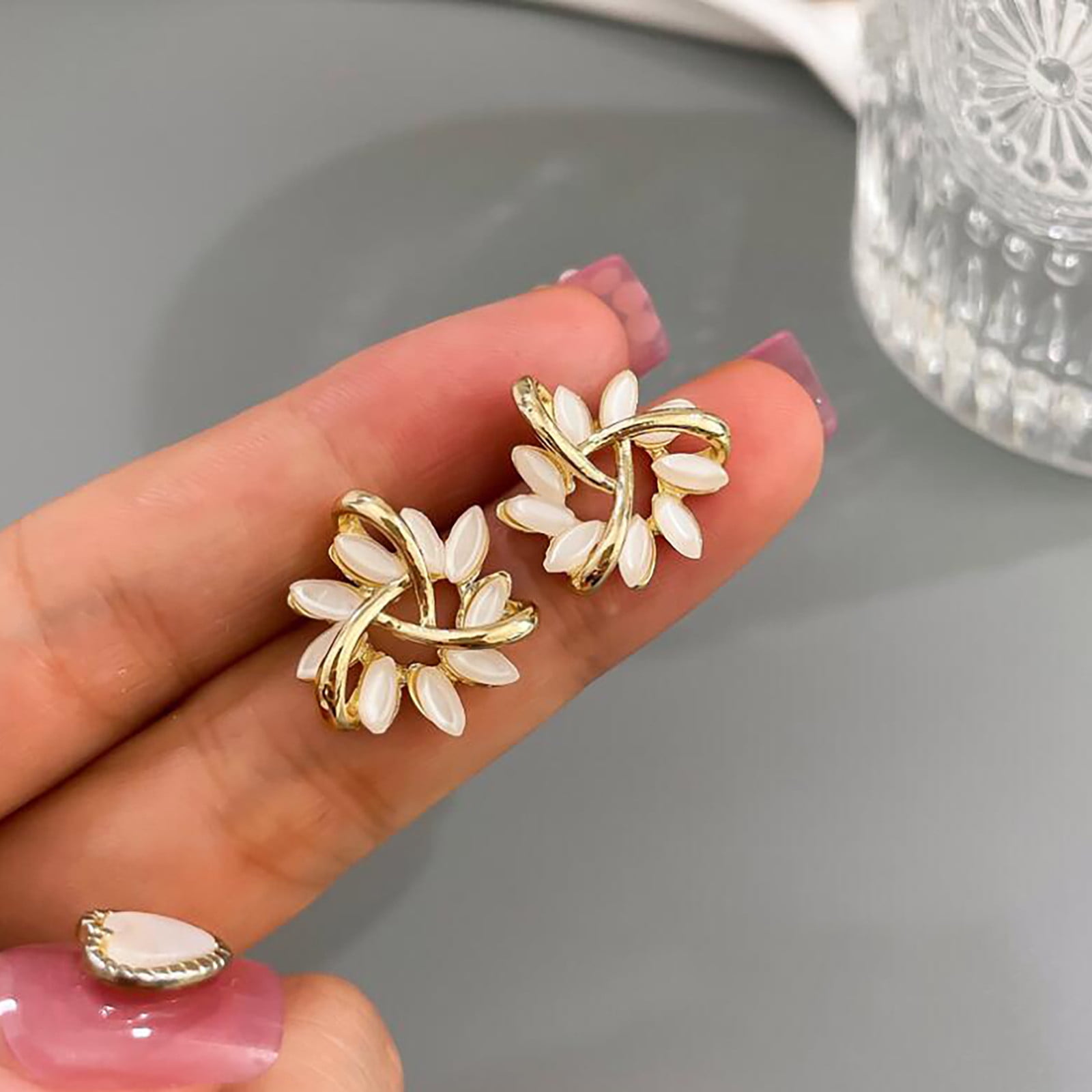 Click here for Wreesh S925 Silver Needle Design Sense Opal Sun Fl... prices