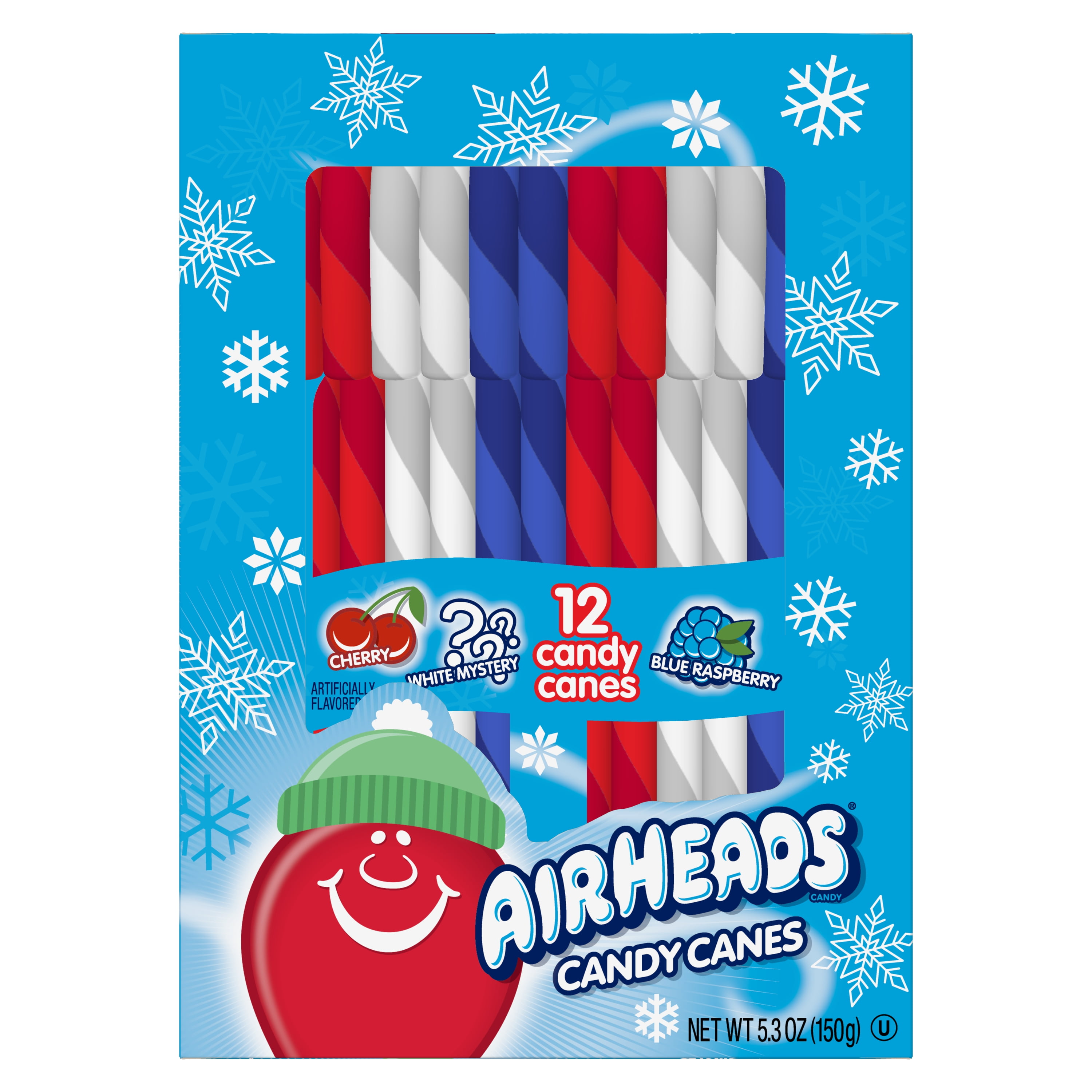 Airheads Assorted Flavors Candy Canes, 5.3 oz, 12 Count - Walmart.com