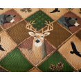 Essen Lodge Rustic Bedding Set, Queen Size Green Microfiber Quilt with ...