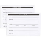 Client Profile Cards for Businesses and Stores (6 x 4 Inches, White ...