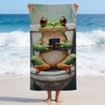 Beach Towel Backpack, Bathroom Frog 2 in 1 Soft Absorbent Beach Blanket ...