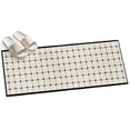 Beige Gingham Washable Runner Rugs 2'x6', Modern Minimalist Black Line ...