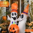 Yexmas 6 Ft Halloween Inflatables Pumpkin And Ghost Outdoor Decoration