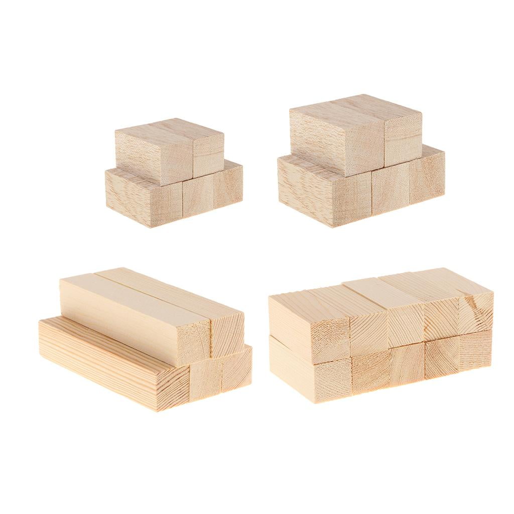 25Pc Balsa Blocks Rods (80/60/50/100mm) Height for DIY Woodworking ...