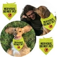 1 Pc Nervous Do Not Pet Dog Bandana Round Prohibit Sign Pet Scarf ...