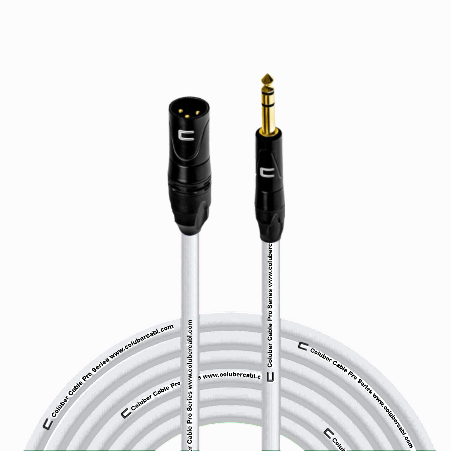 Coluber Cable Balanced 3-Pin XLR to TRS 1/4" Stereo/Mic Cable - 75ft ...